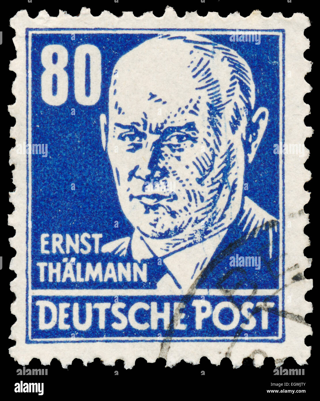 GERMANY - CIRCA 1952: Stamp printed in Germany shows portrait of Ernst ...