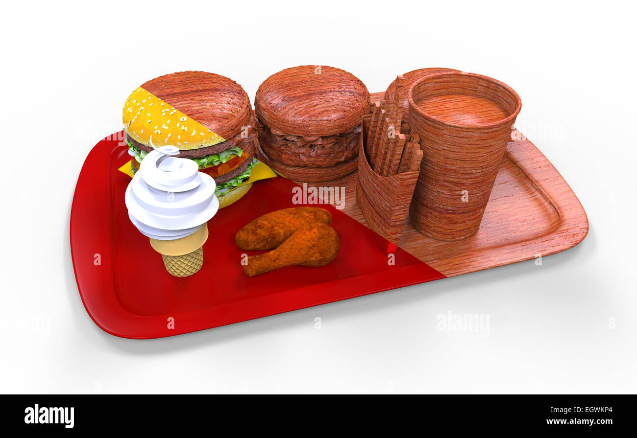 Fast food packaging Cut Out Stock Images & Pictures - Alamy