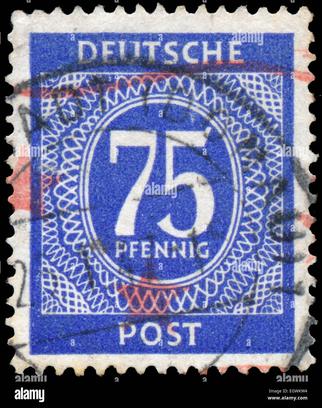 GERMANY- CIRCA 1946: Postage stamp printed in West Germany (FRG) shows ...