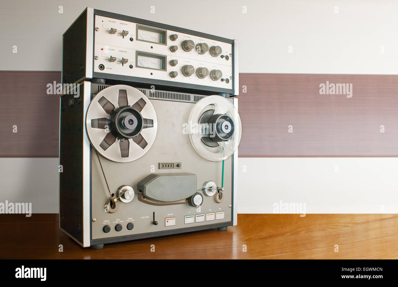 professional reel tape recorder on the table Stock Photo - Alamy
