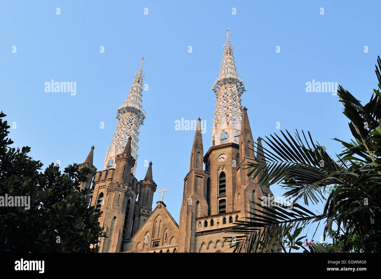 Neo-gothic Roman Catholic Cathedral, Jakarta, Indonesia Stock Photo - Alamy