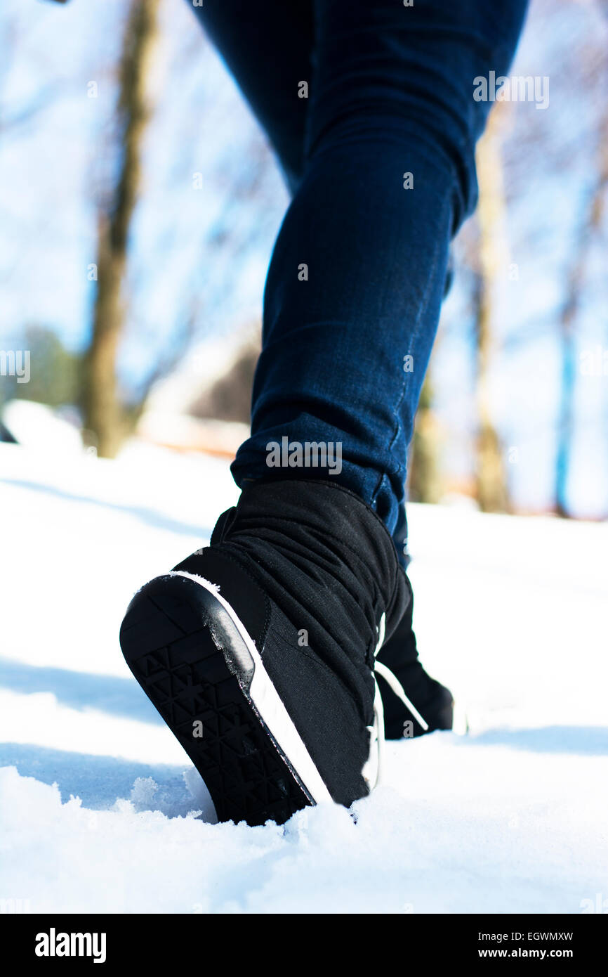 Walking with snow shoes hi-res stock photography and images - Alamy