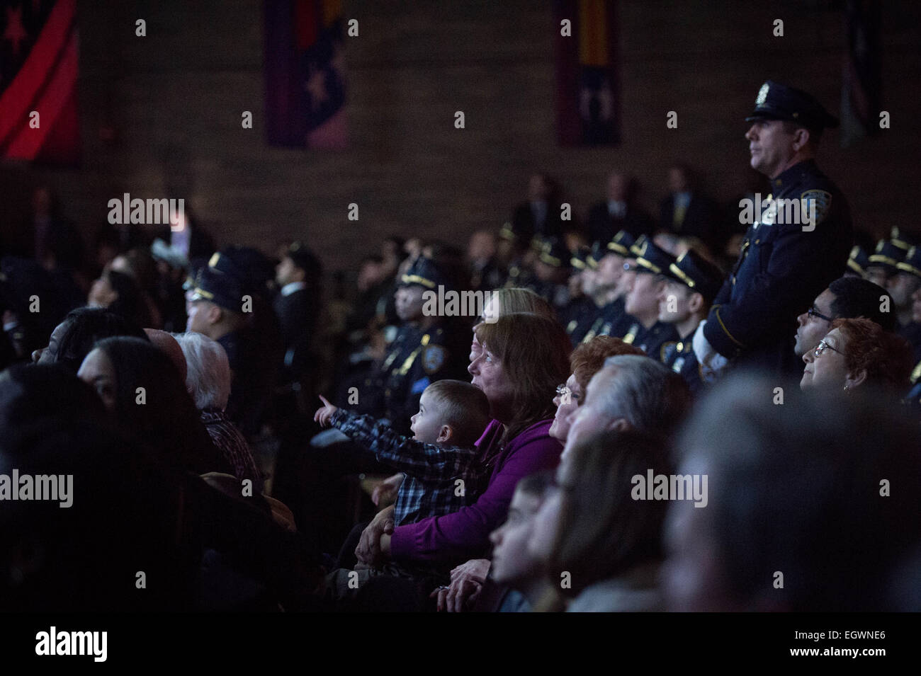 Manhattan, New York, USA. 2nd Mar, 2015. Coleen Vito holds her grandson ...