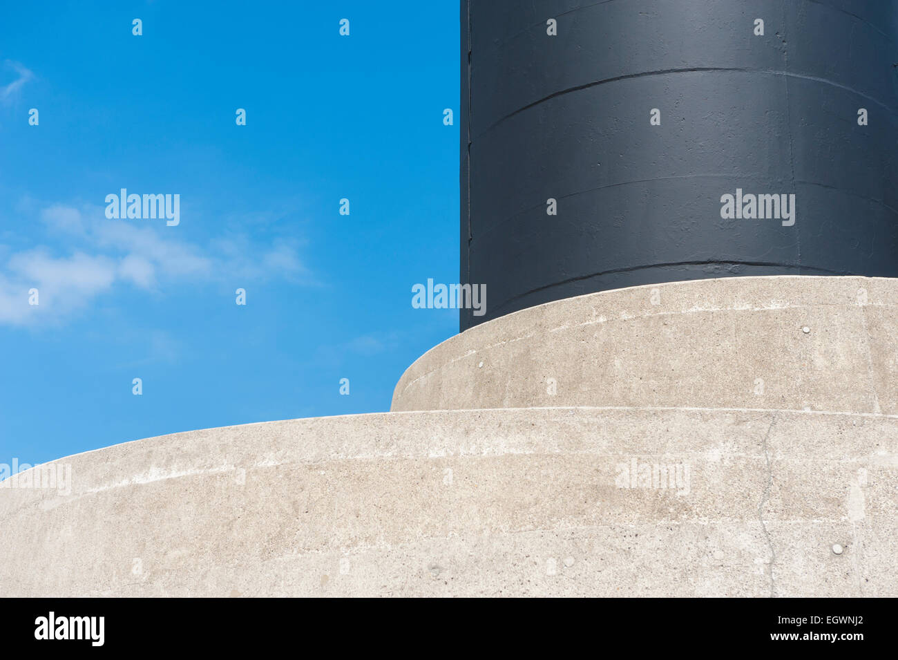the base of the tower of the new Dungeness lighthouse Stock Photo - Alamy