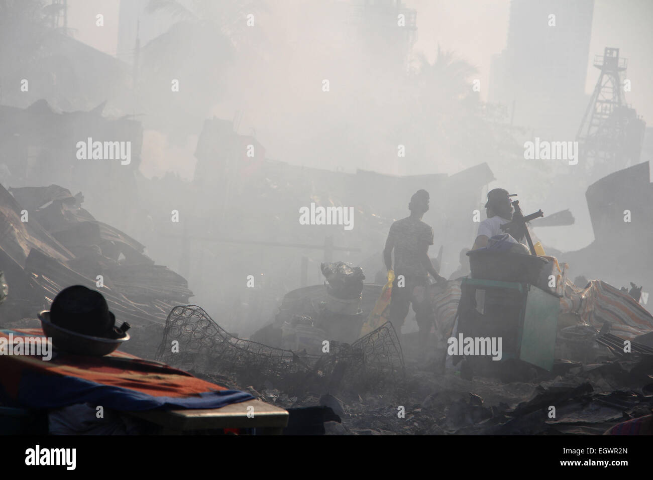 The remain of the community of Parola, Tondo in the City of Manila that ...