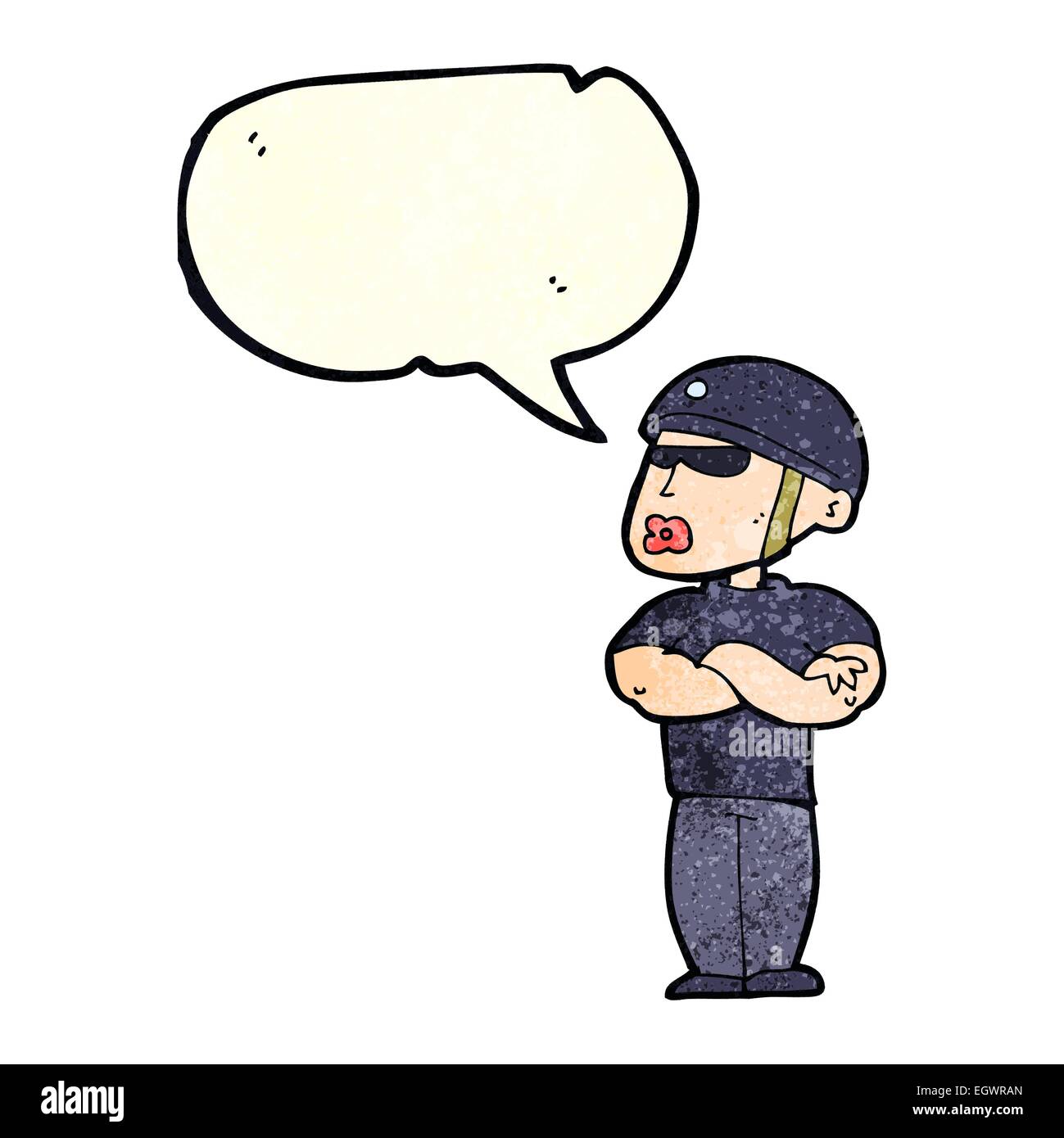 Cartoon security guard bubble hi-res stock photography and images - Alamy