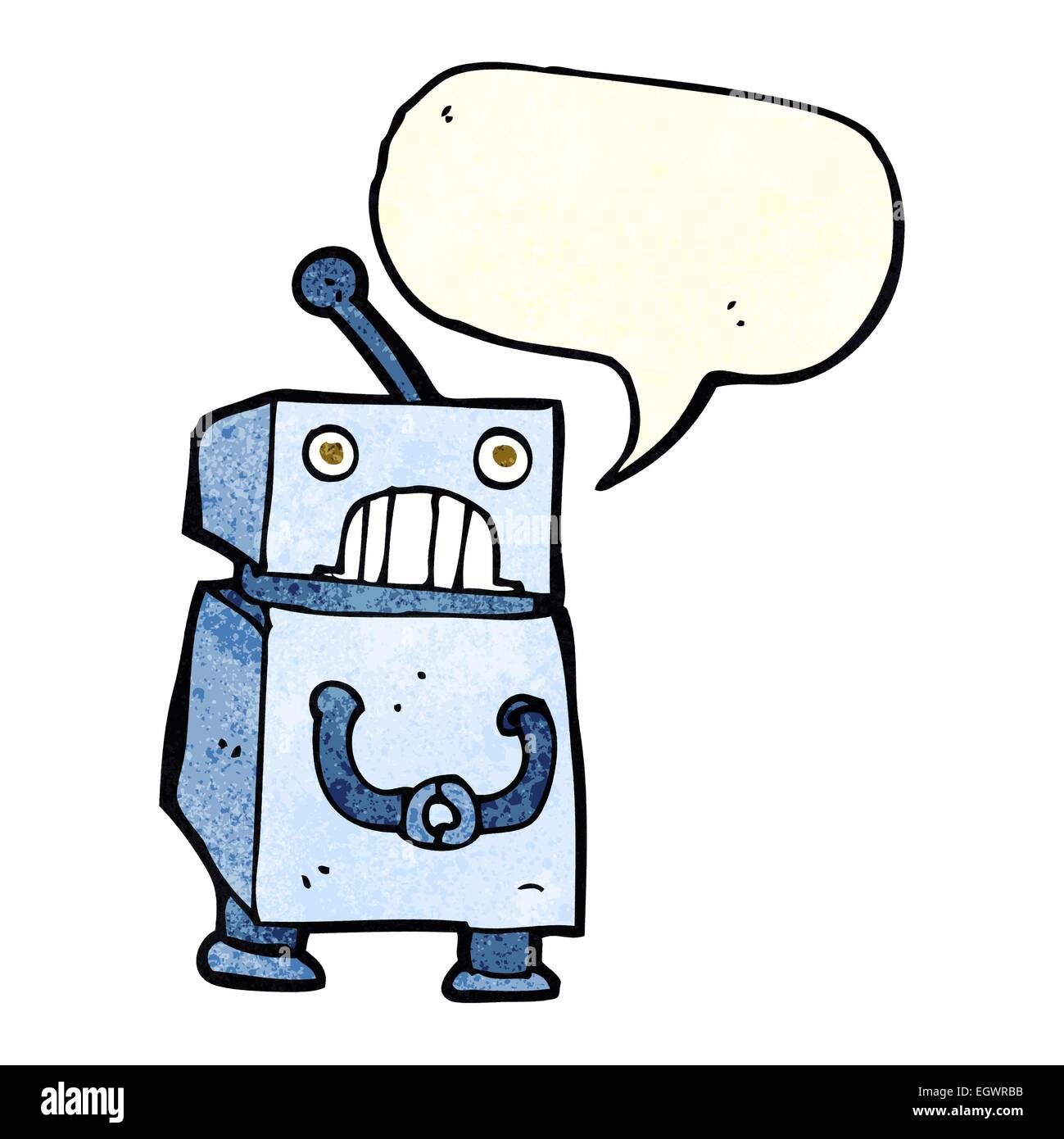 cartoon robot with speech bubble Stock Vector Image & Art - Alamy