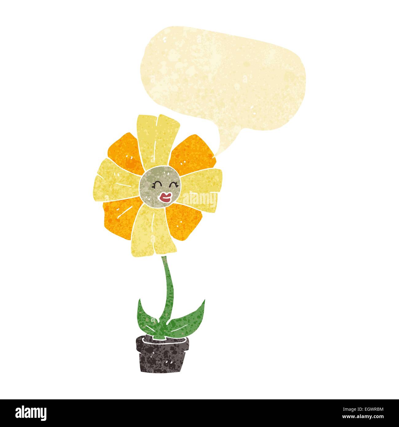 cartoon flower with speech bubble Stock Vector Image & Art - Alamy