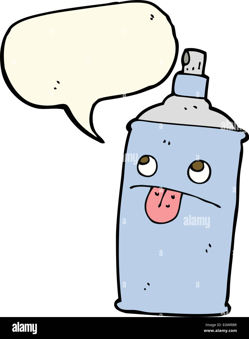 cartoon spray can with speech bubble Stock Vector Image & Art - Alamy