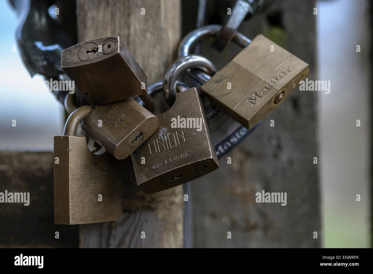 Padlocks gate hi-res stock photography and images - Alamy