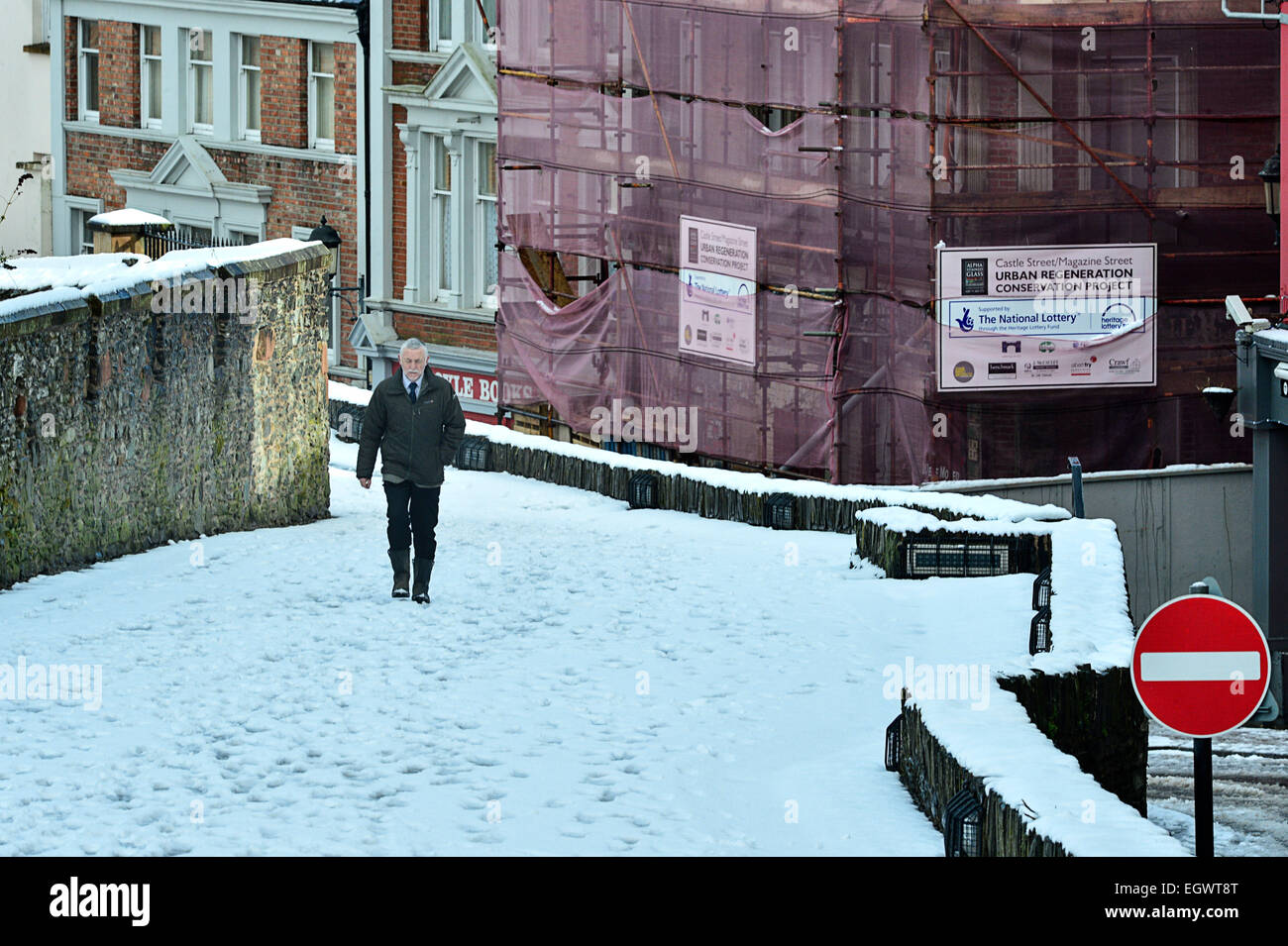 Uk weather snow in londonderry hi-res stock photography and images - Alamy