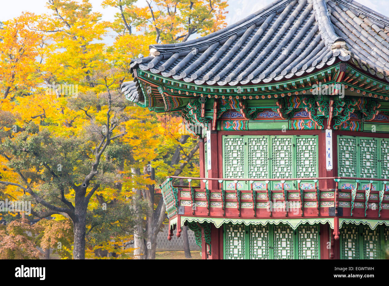 Gyeongbokgung Palace in Autumn Stock Photo - Alamy