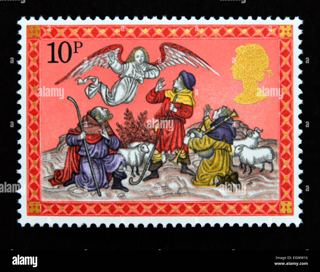 Postage stamp. Great Britain. Queen Elizabeth II. 1979. Christmas ...