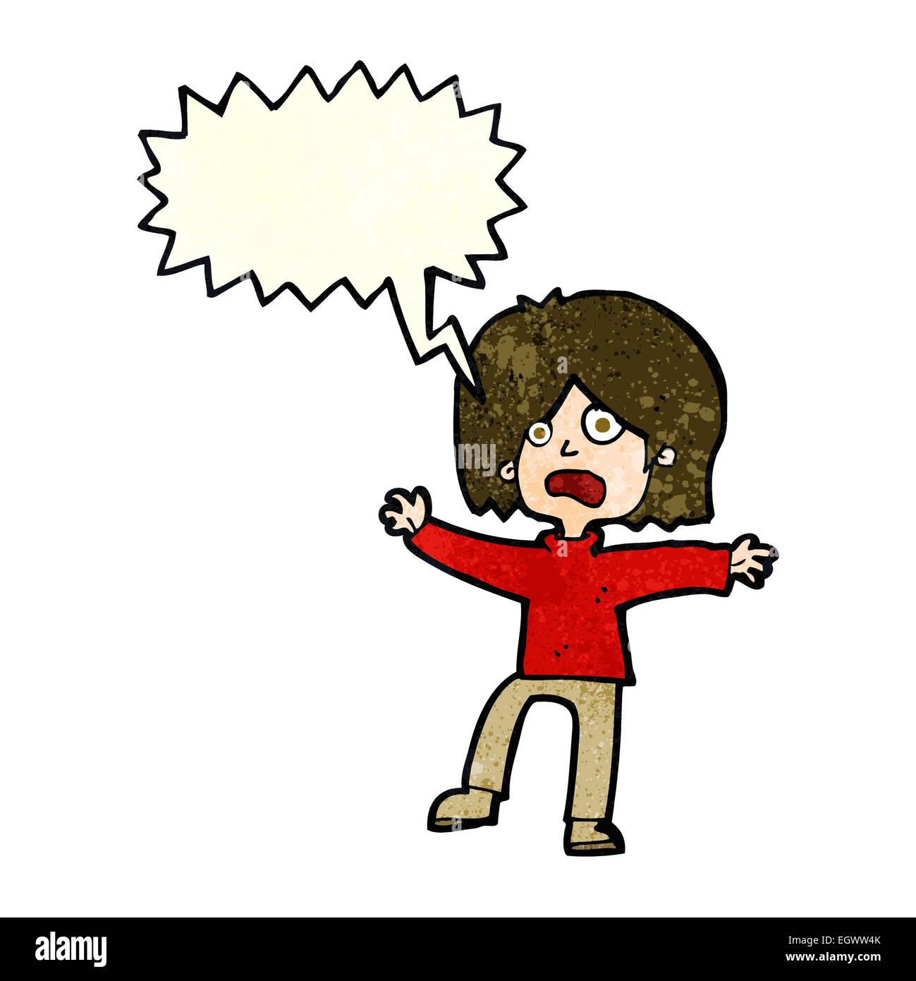 cartoon unhappy person with speech bubble Stock Vector Image & Art - Alamy