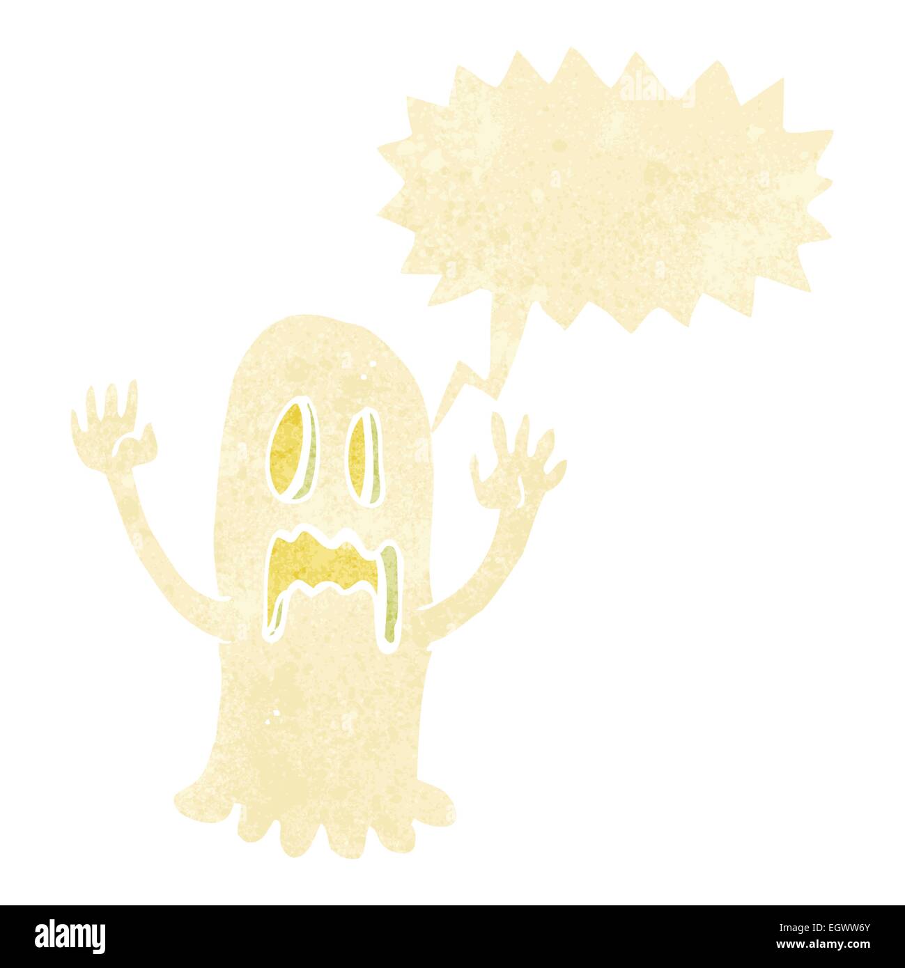 Cartoon spooky ghost speech hi-res stock photography and images - Alamy