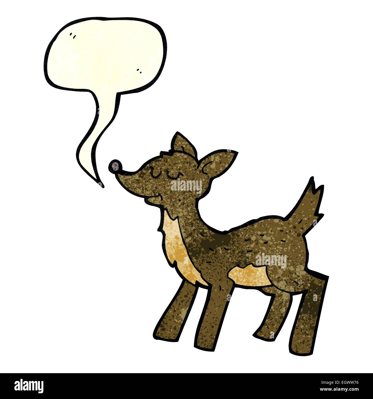 cute cartoon deer with speech bubble Stock Vector Image & Art - Alamy