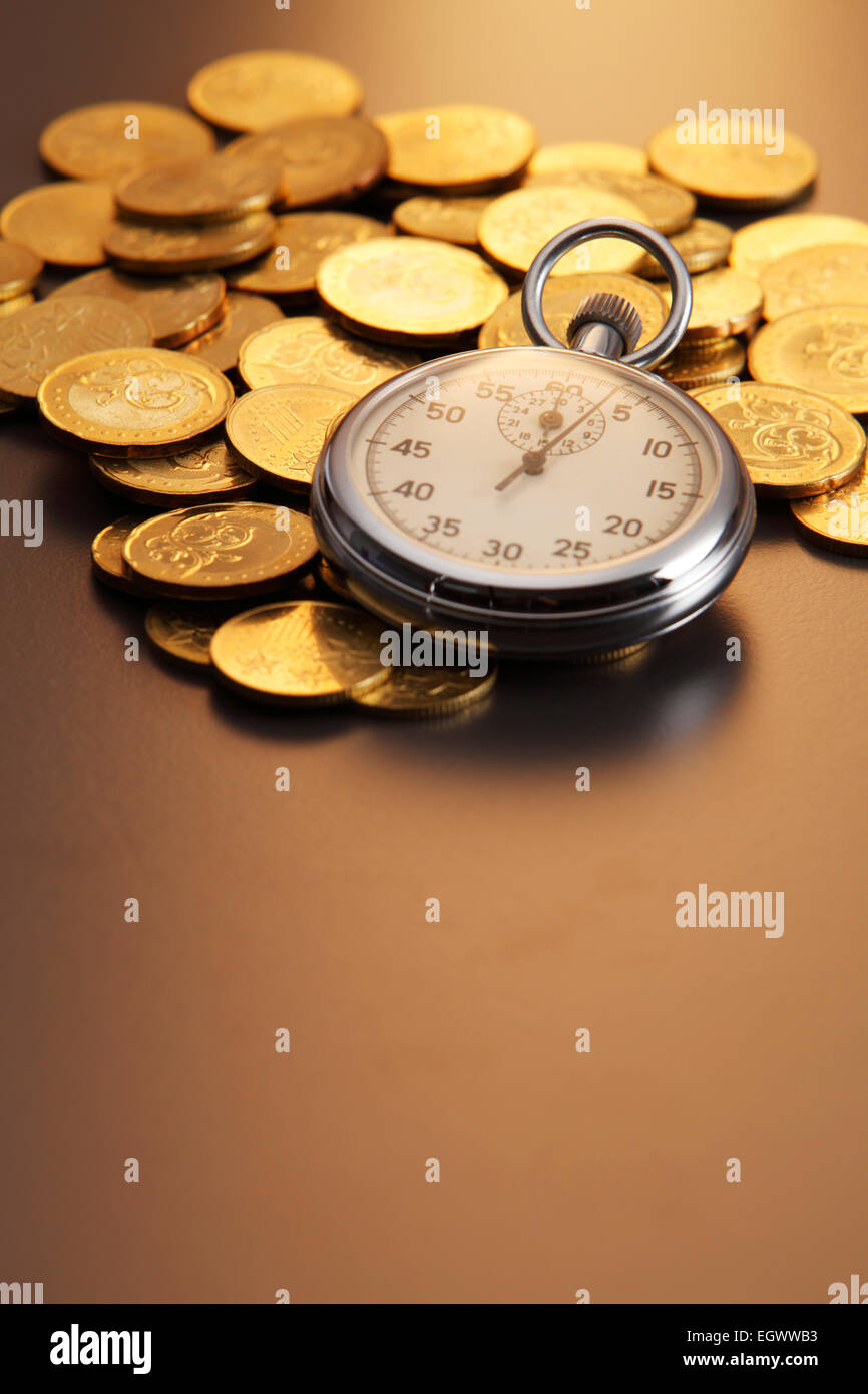 Gold stopwatch hi-res stock photography and images - Alamy