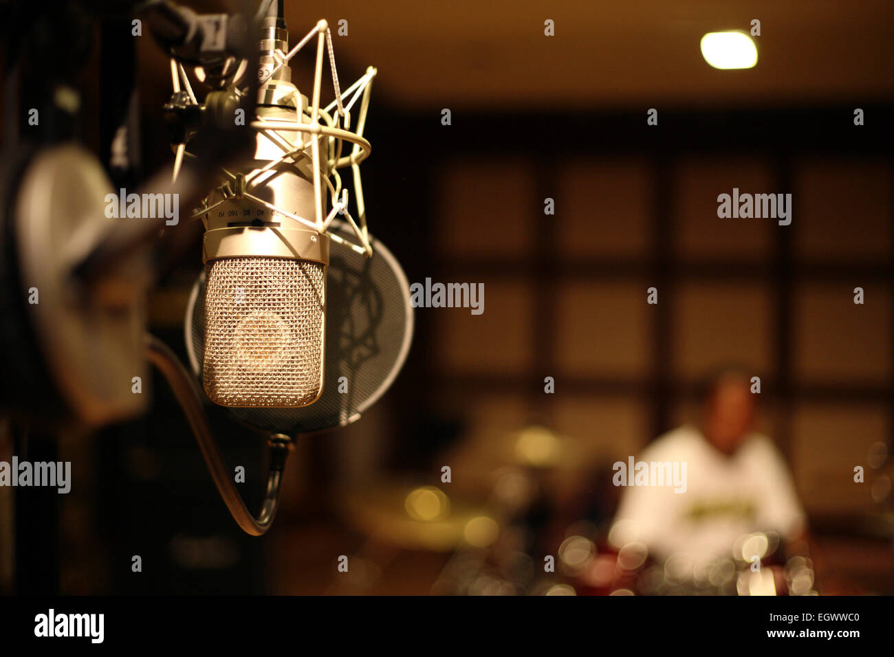 microphone in the recording room Stock Photo - Alamy
