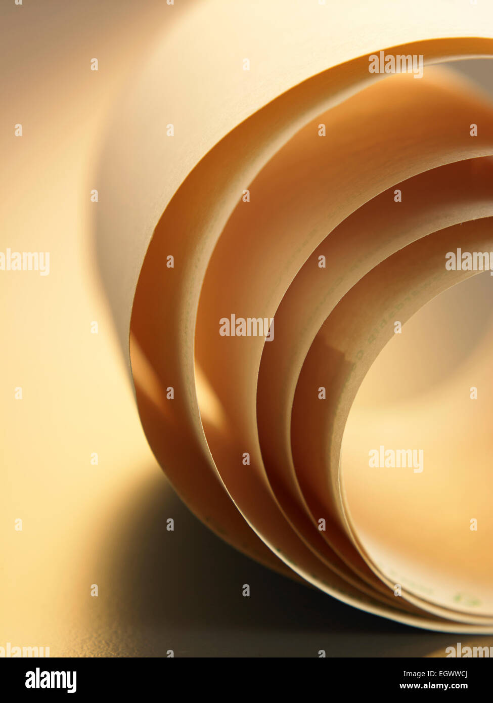 roll of the adding machine tape Stock Photo - Alamy