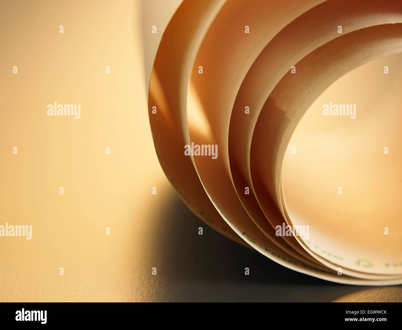 roll of the adding machine tape Stock Photo - Alamy