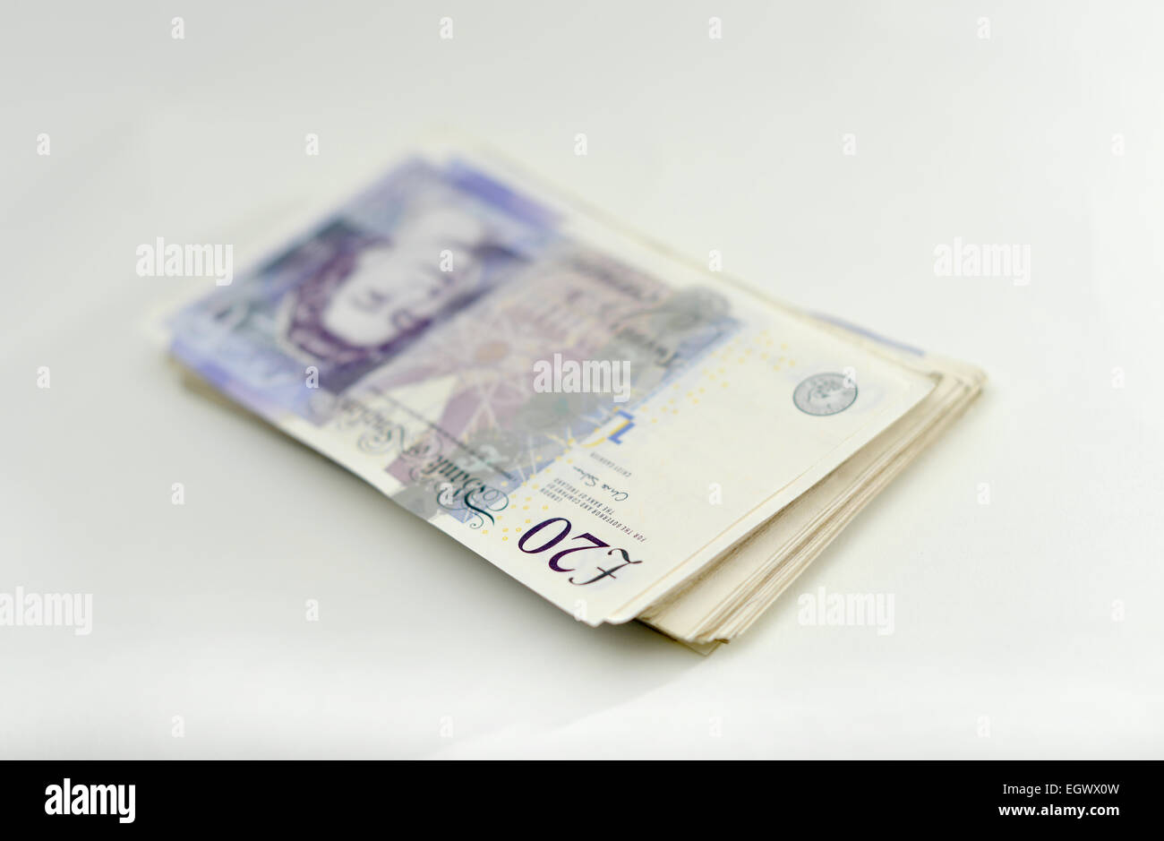 50 pound note stack hi-res stock photography and images - Alamy