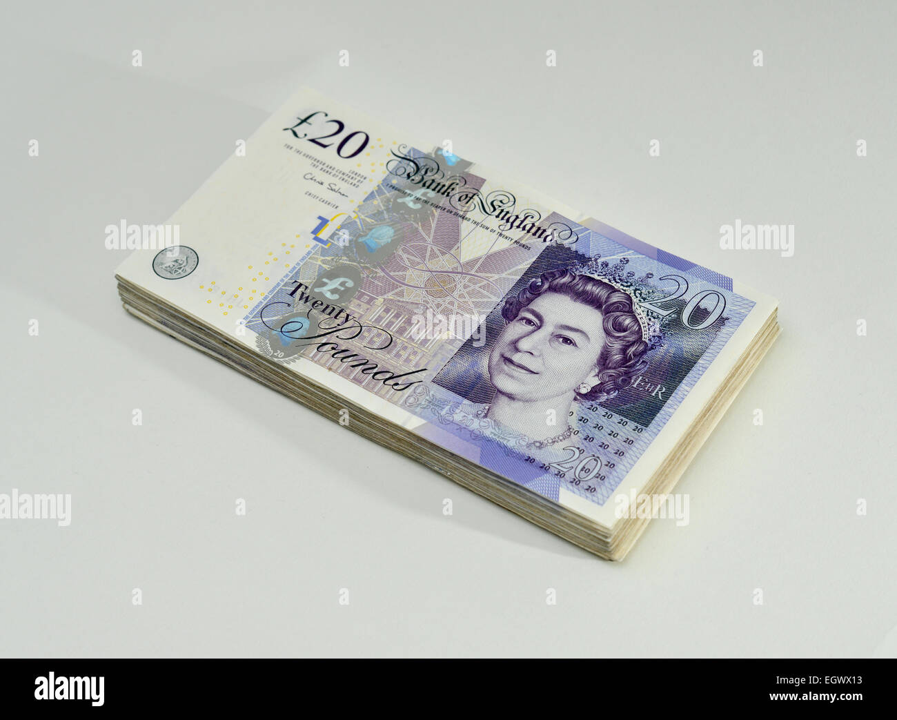 50 pound note stack hi-res stock photography and images - Alamy