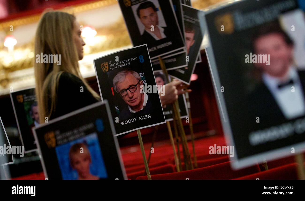 UNITED KINGDOM, London : Members of BAFTA arrange the seating plan for ...