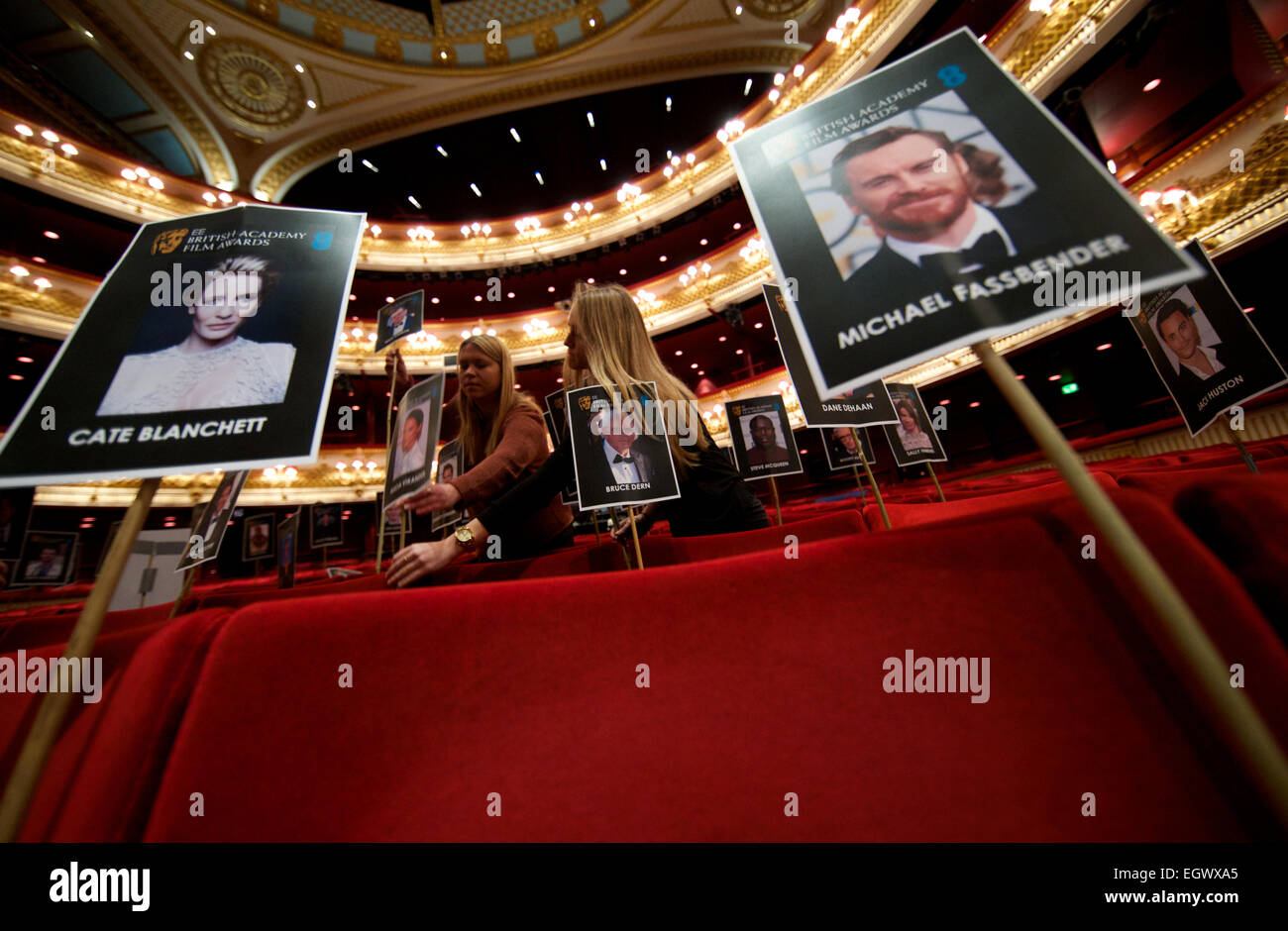 UNITED KINGDOM, London : Members of BAFTA arrange the seating plan for ...