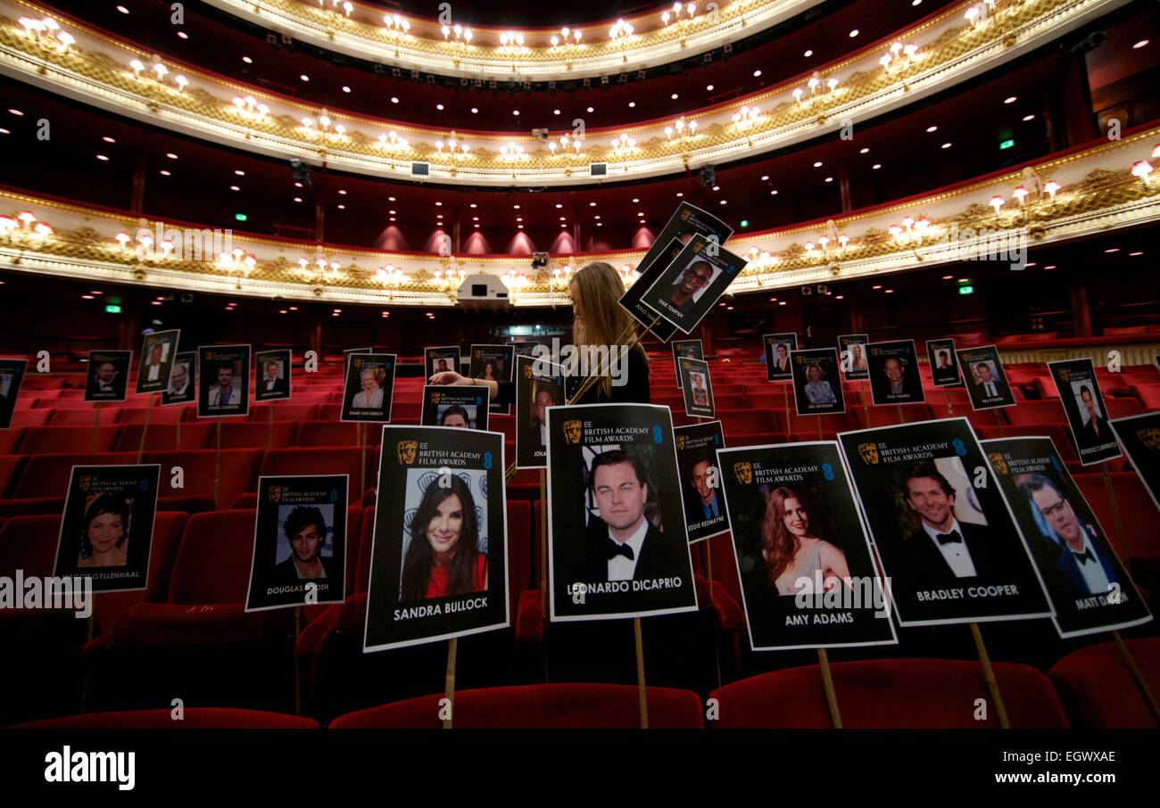 UNITED KINGDOM, London : Members of BAFTA arrange the seating plan for ...
