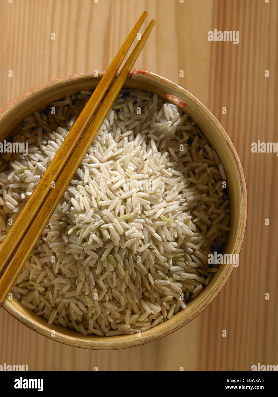 top view bowl of brown rice Stock Photo - Alamy