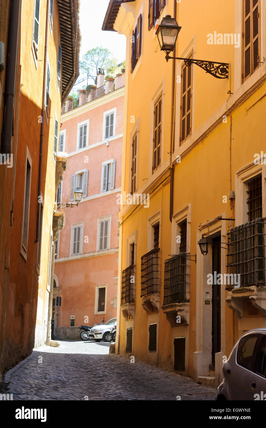 The exterior of a traditional Italian building in Rome, Italy Stock ...