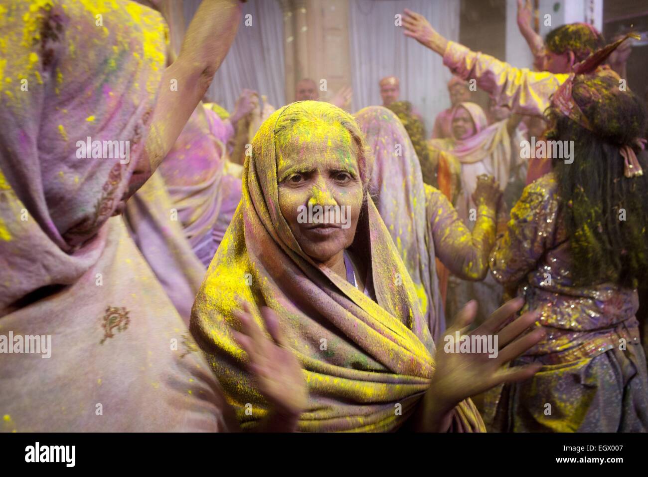 March 2015 Vrinddavan, India. 3rd Mar, 2015. Indian widow covered with ...