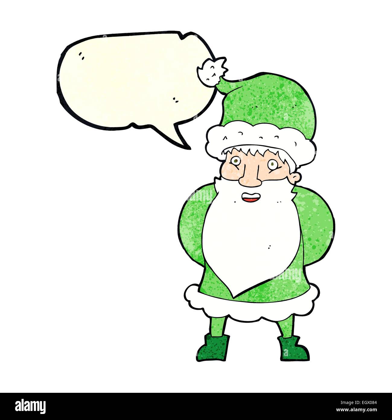 cartoon santa claus with speech bubble Stock Vector Image & Art - Alamy