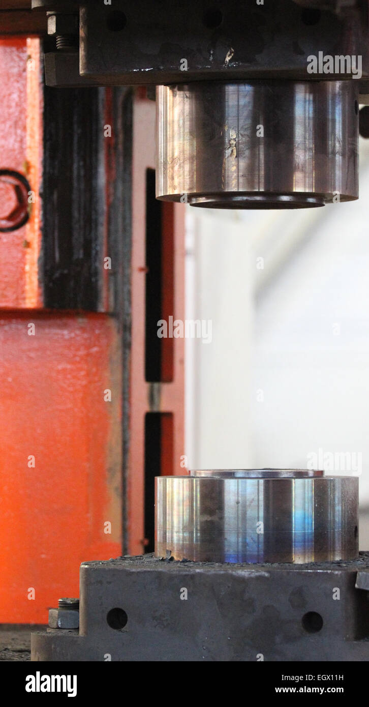 upper and lower die to press the metallic frame Stock Photo - Alamy