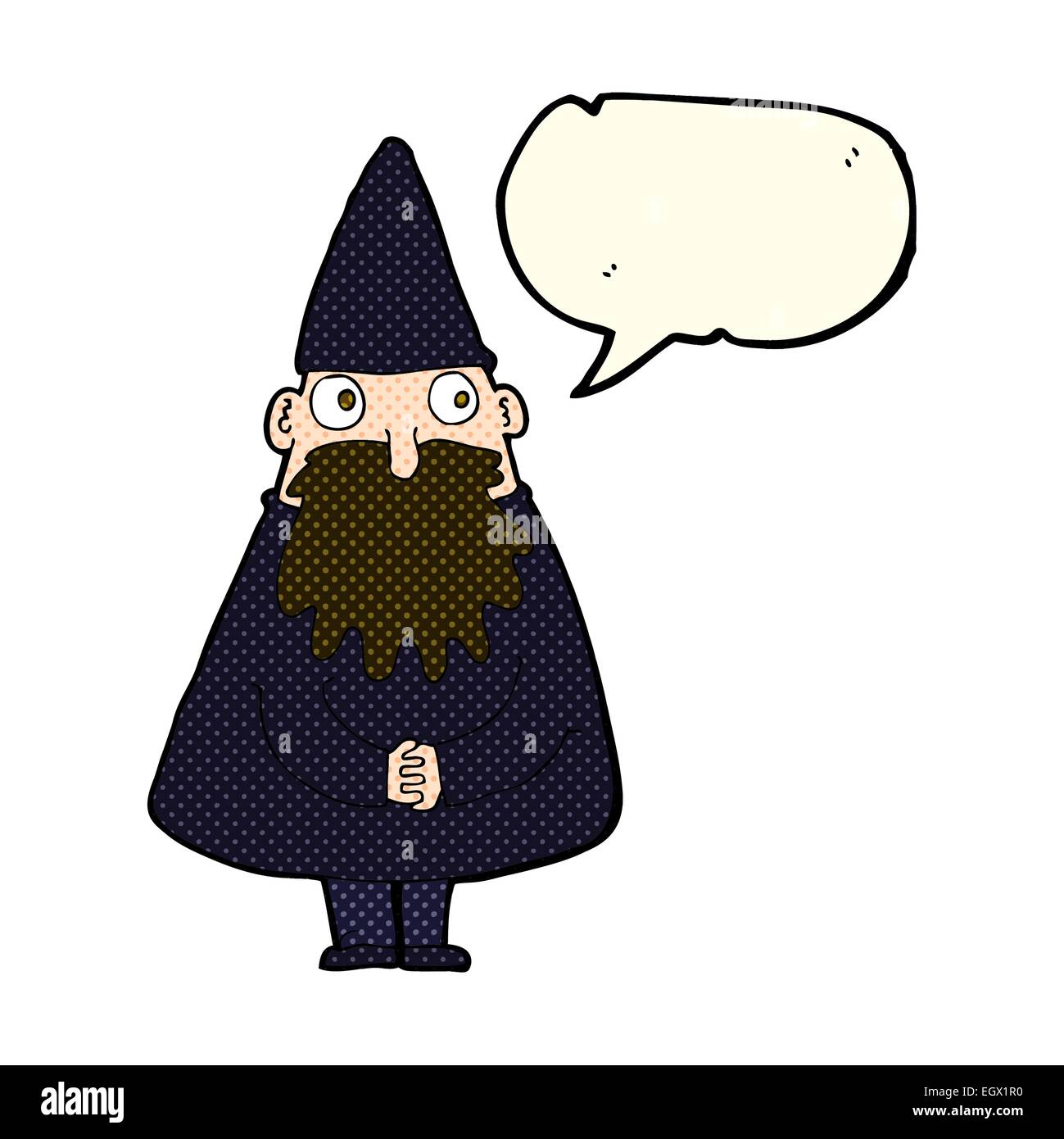 cartoon wizard with speech bubble Stock Vector Image & Art - Alamy