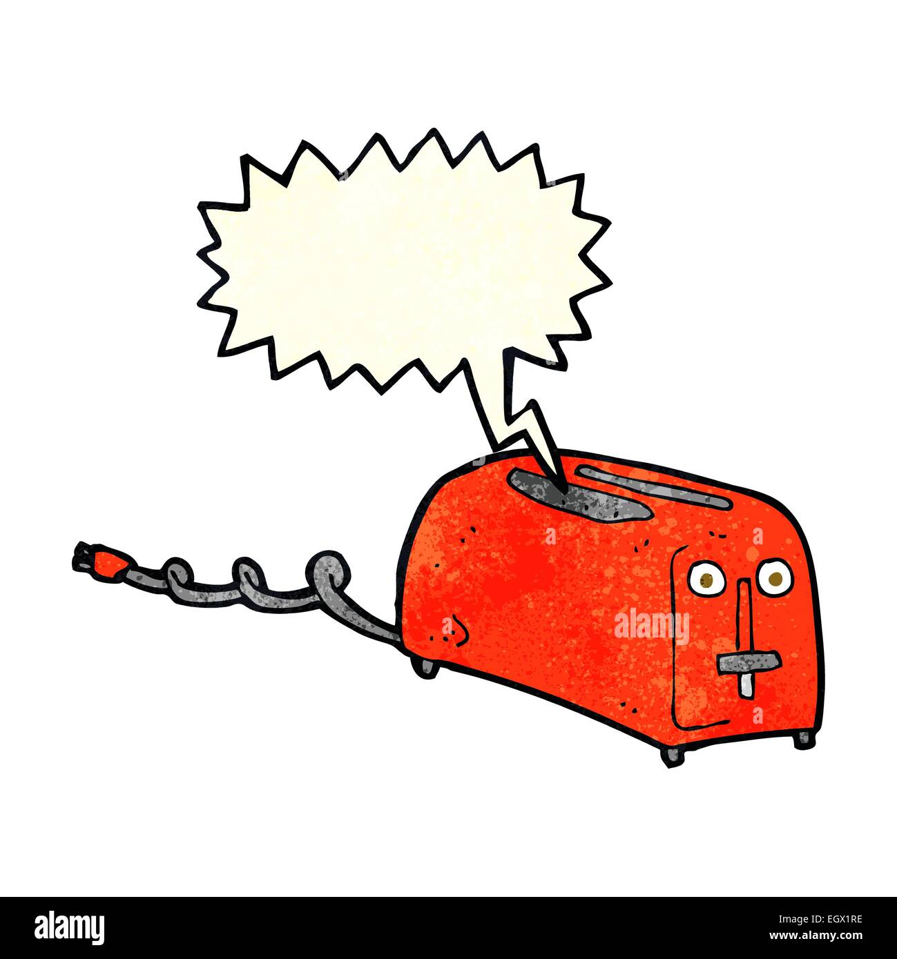 cartoon toaster with speech bubble Stock Vector Image & Art - Alamy