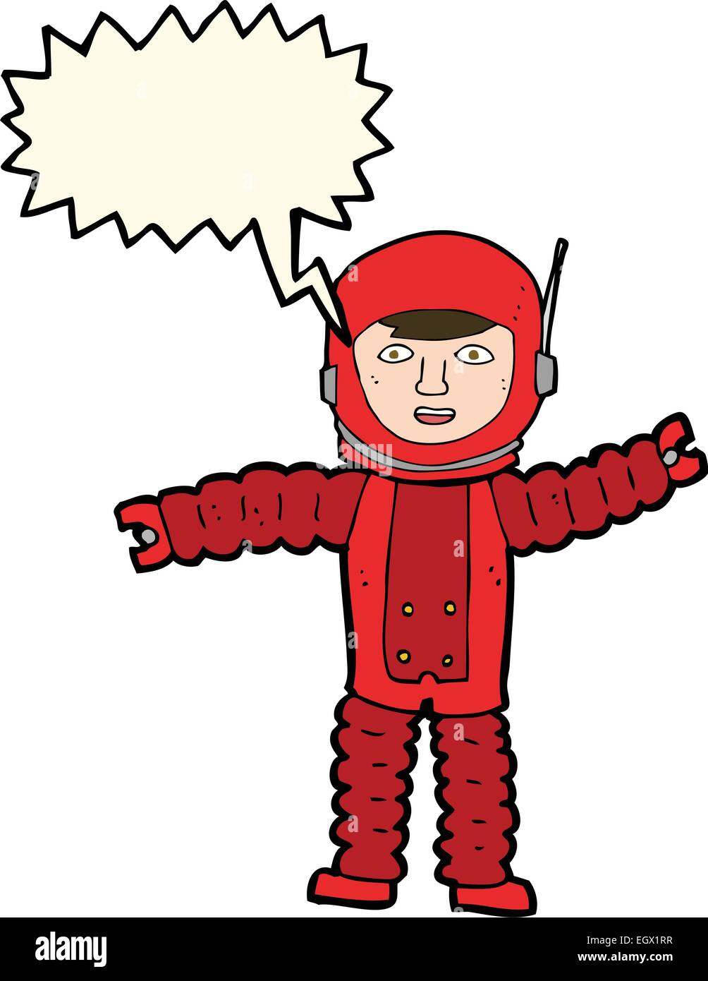 cartoon astronaut with speech bubble Stock Vector Image & Art - Alamy