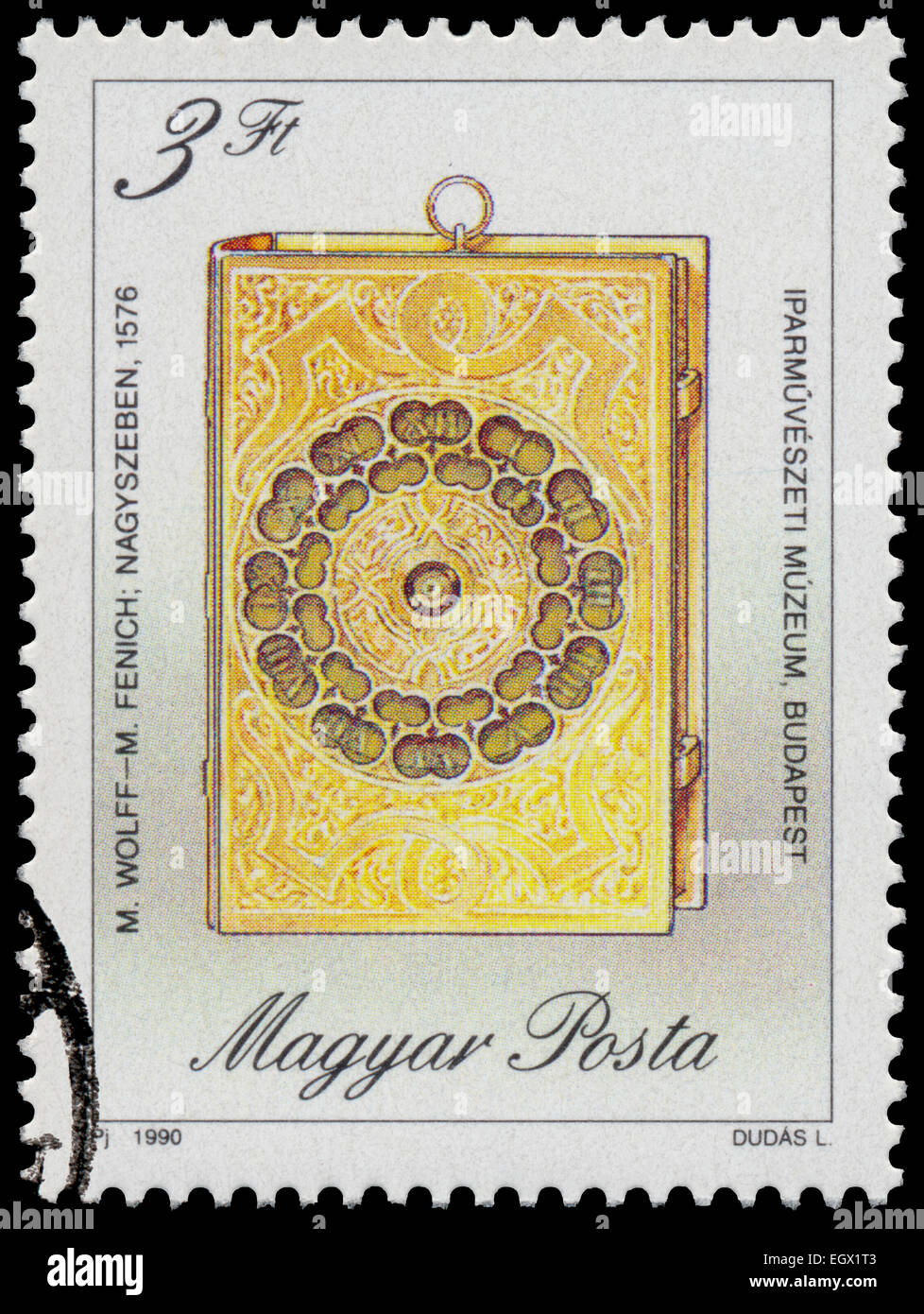 HUNGARY - CIRCA 1990: Stamp printed in Hungary, shows Book-shaped ...