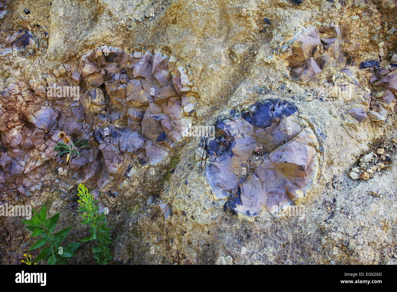 Hyaloclastite volcanic in Mount Lauro, Sicily Stock Photo - Alamy