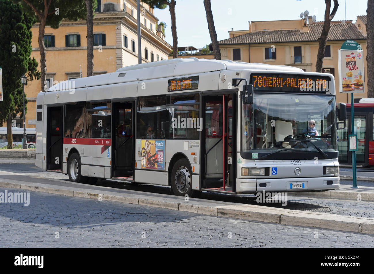 A modern bus in Rome, Italy Stock Photo - Alamy