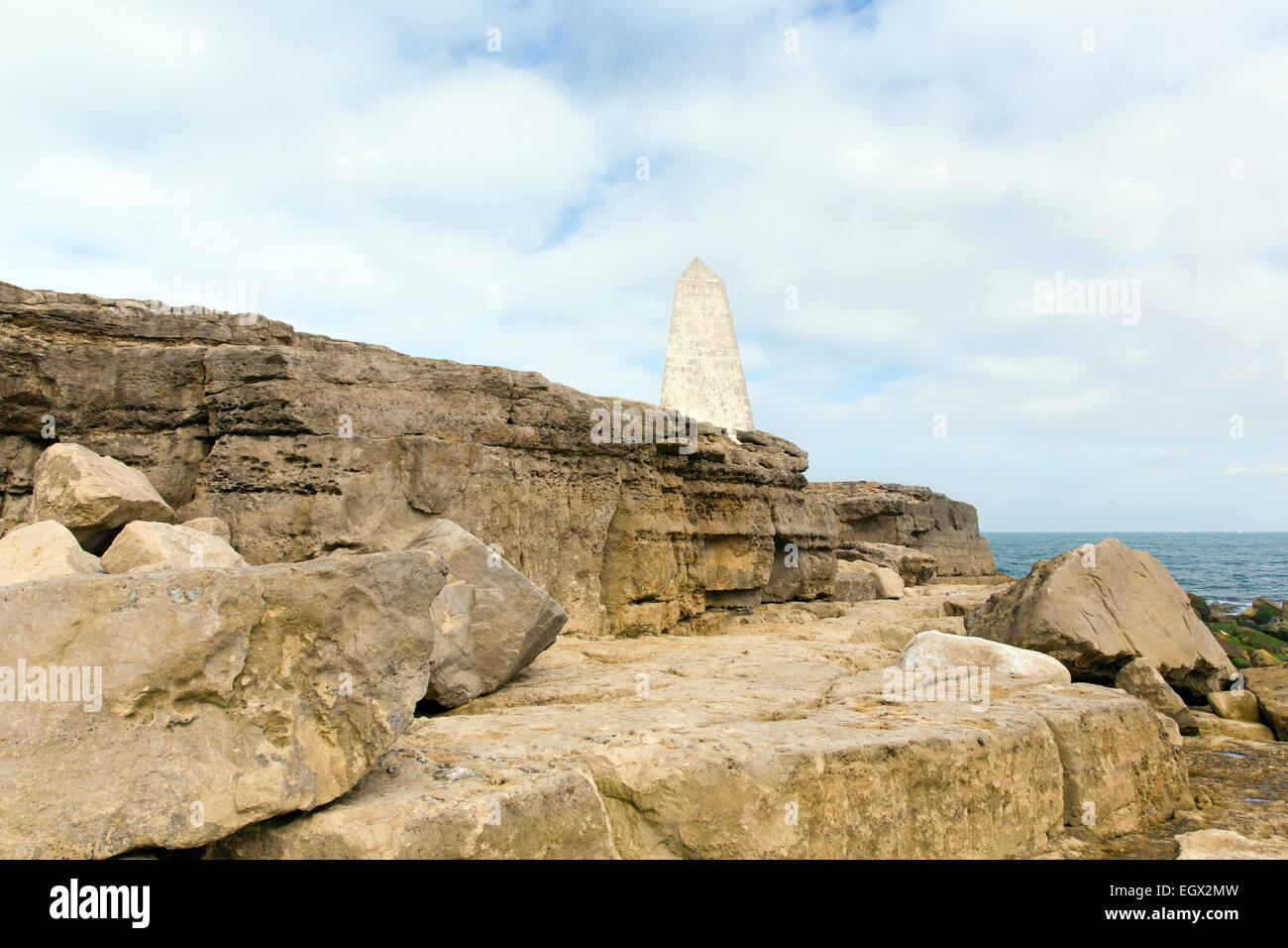 Obelisk Portland Bill Isle of Portland Dorset England UK south of the ...
