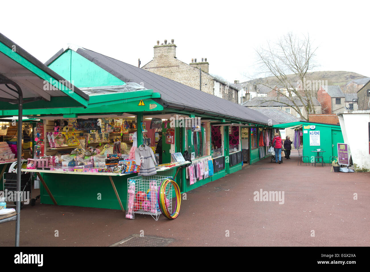 Rawtenstall market in a former cotton town in Lancashire Stock Photo ...
