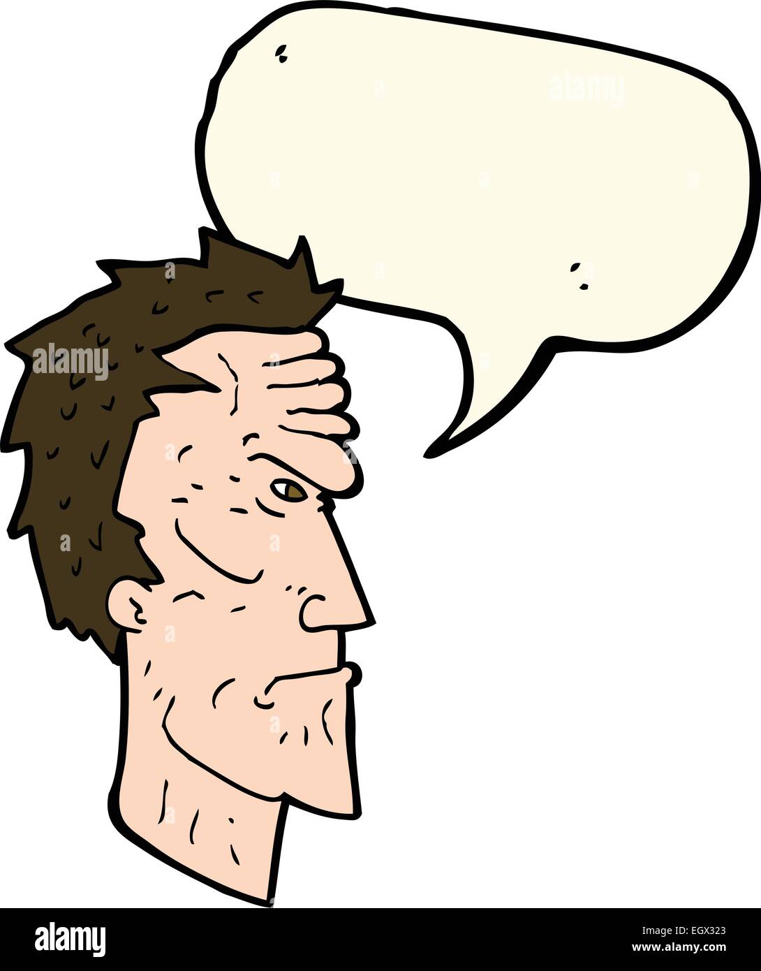 cartoon angry face with speech bubble Stock Vector Image & Art - Alamy