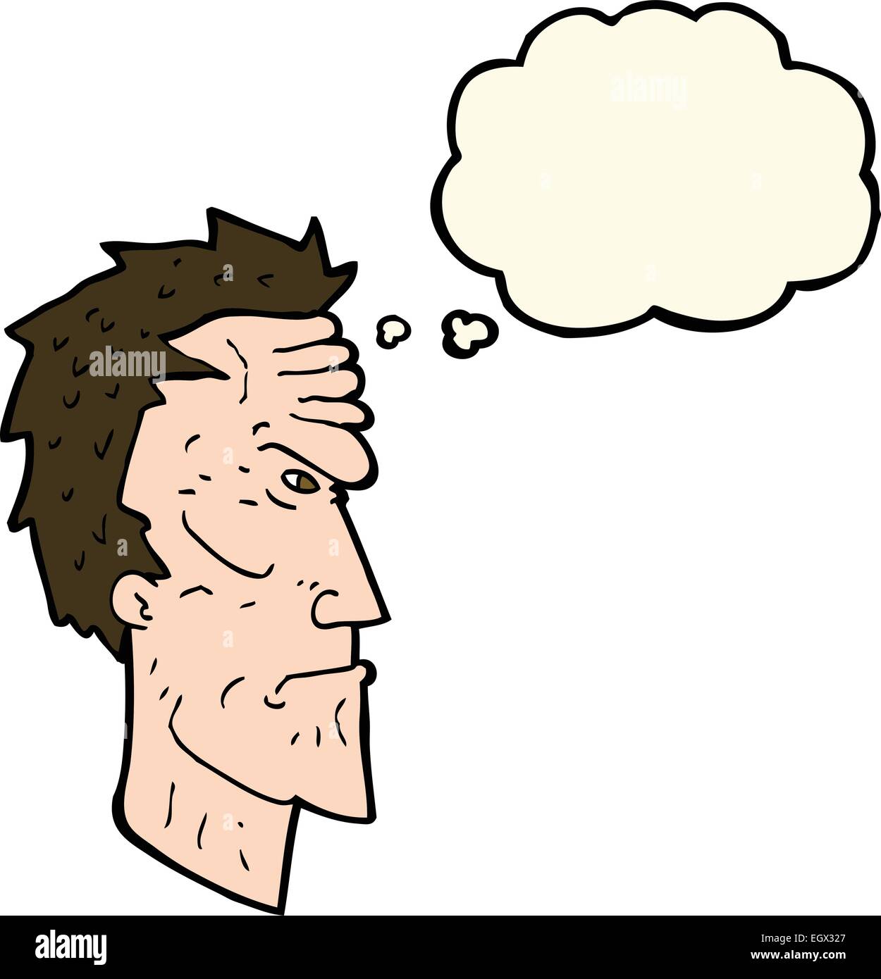 cartoon angry face with thought bubble Stock Vector Image & Art - Alamy