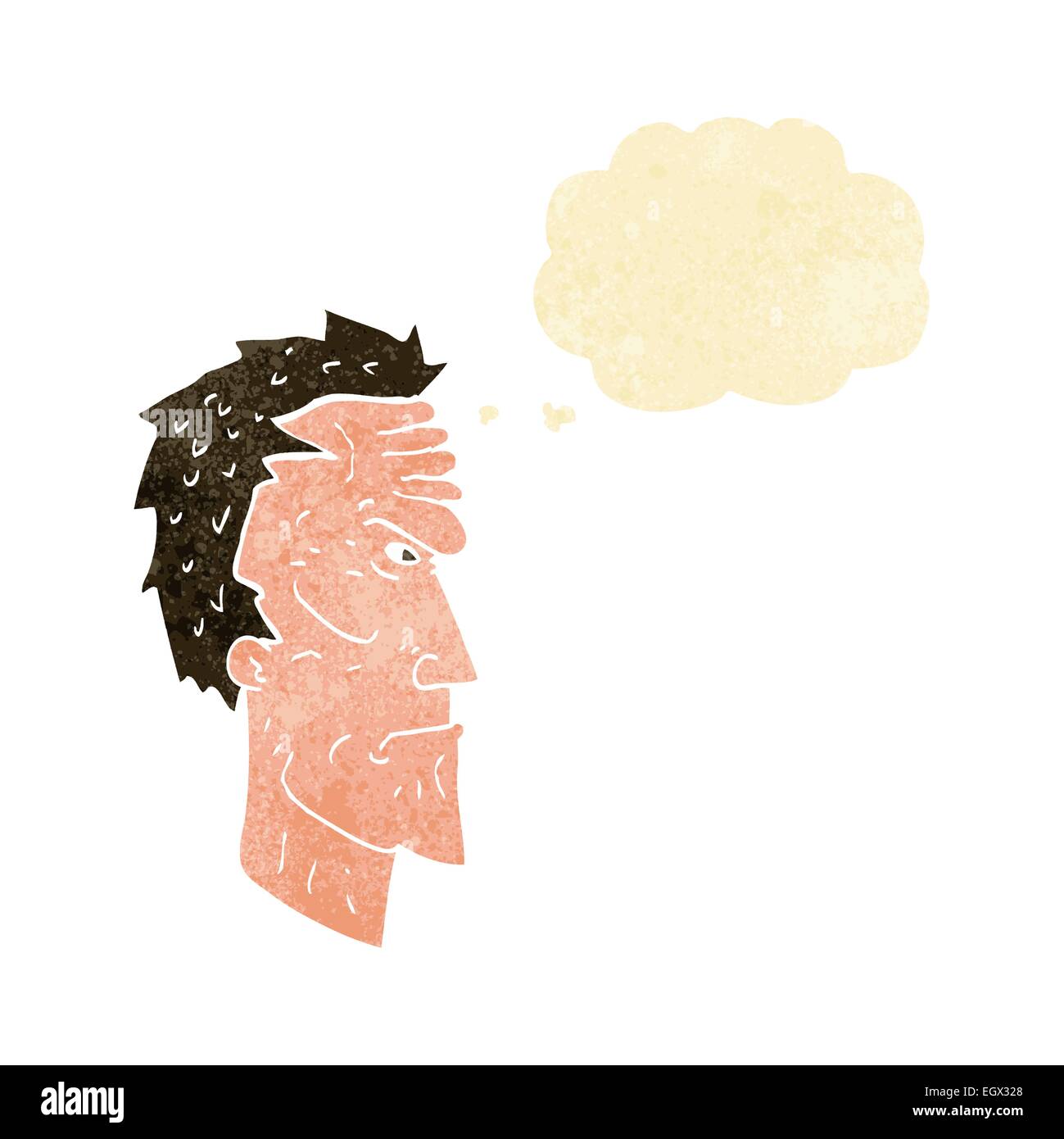 cartoon angry face with thought bubble Stock Vector Image & Art - Alamy