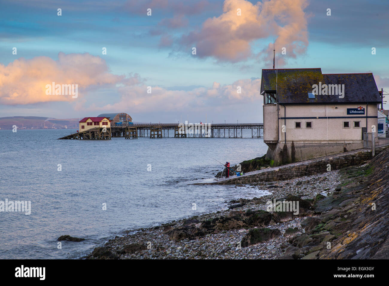 View of Mumbles pier Stock Photo - Alamy