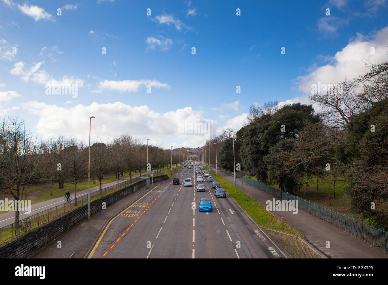 View of Swansea A483 main road looking West Stock Photo - Alamy