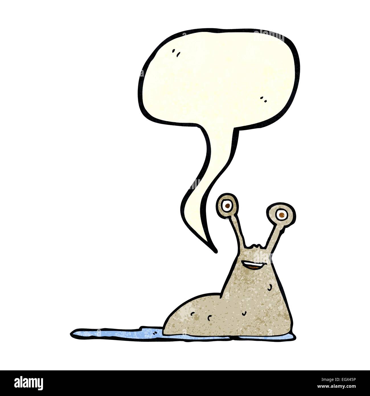 cartoon slug with speech bubble Stock Vector Image & Art - Alamy
