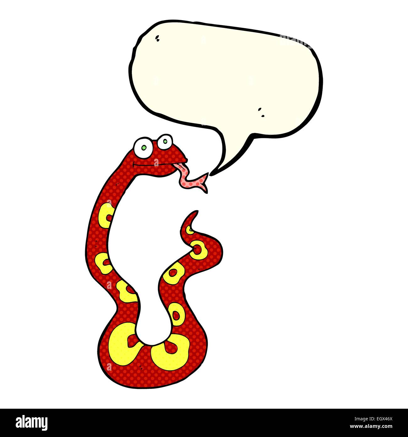 cartoon snake with speech bubble Stock Vector Image & Art - Alamy