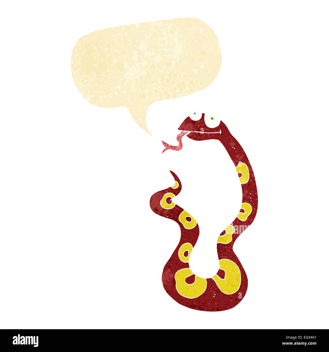 cartoon snake with speech bubble Stock Vector Image & Art - Alamy